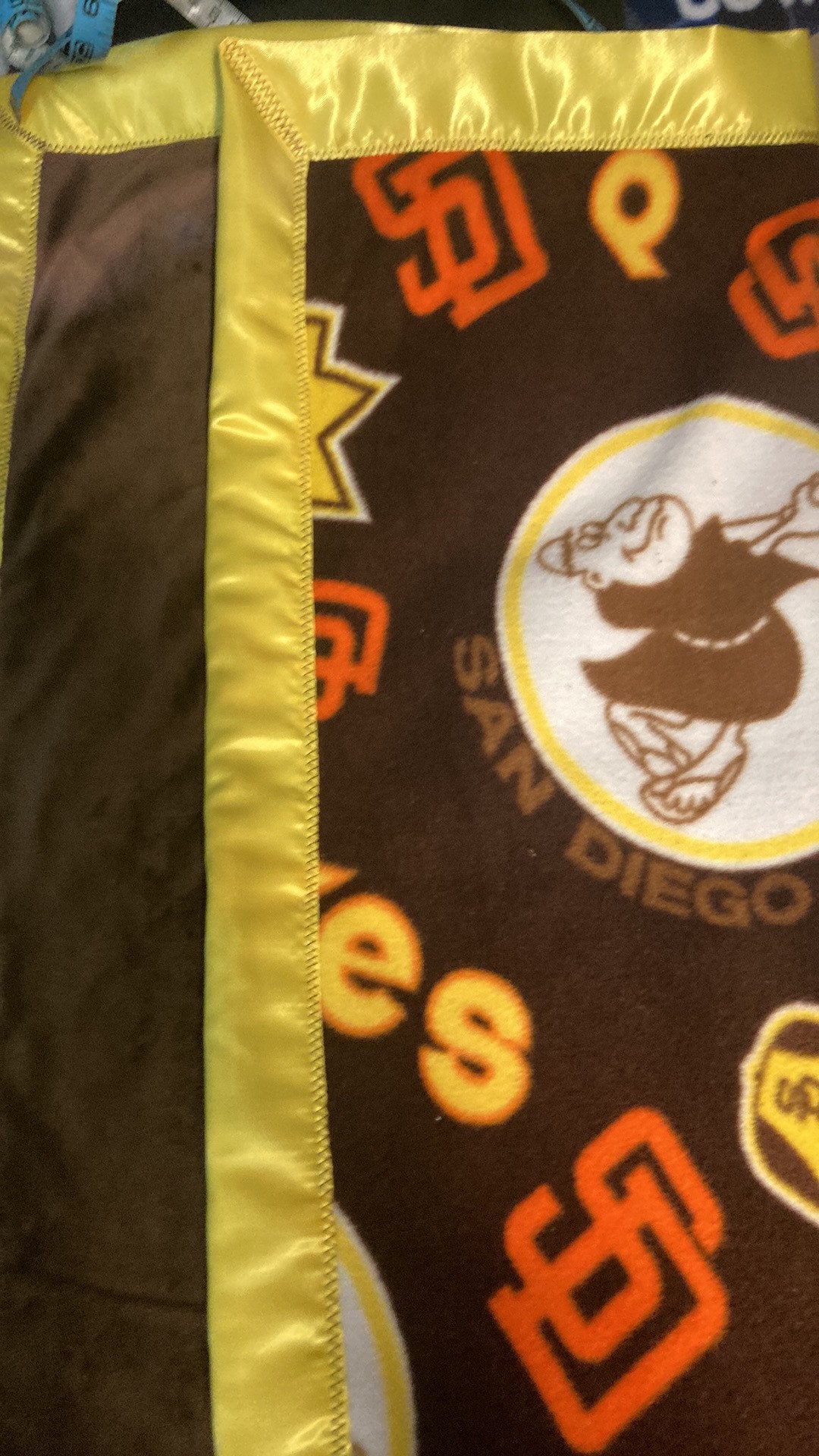 San Diego PADRES Fleece Baby Custom Blanket 29”x37” MLB Swinging Friar ...