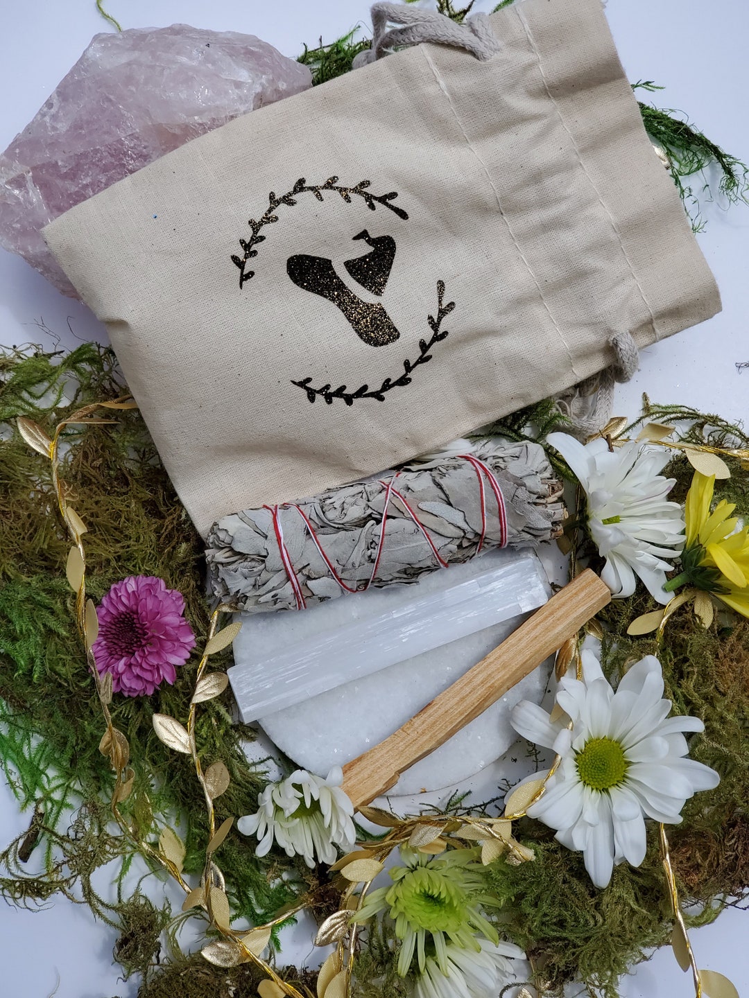 Cleansing Kit, Cleansing, Altar, Sage, Satin Spar, Rosemary, Cedar ...