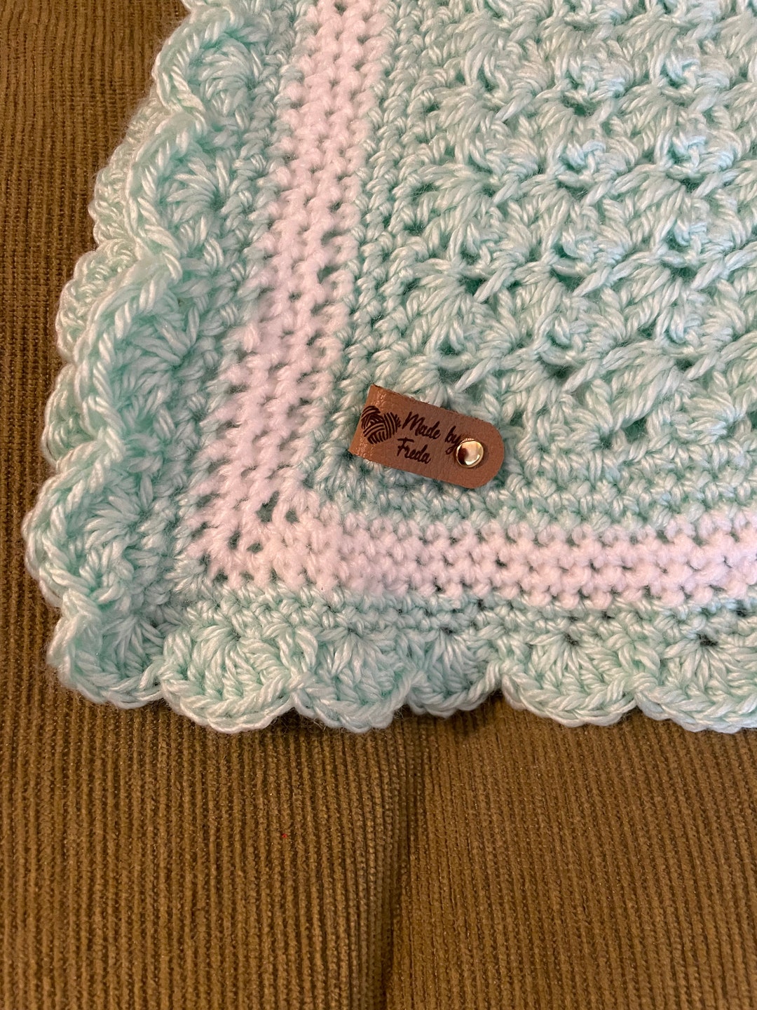 This Mint Crochet Baby Blanket is Super Soft and Such a Beautiful Mint ...