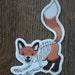 Spooky Skeleton Fox Sticker! Printed on Vinyl With a Matte Finish! - Etsy