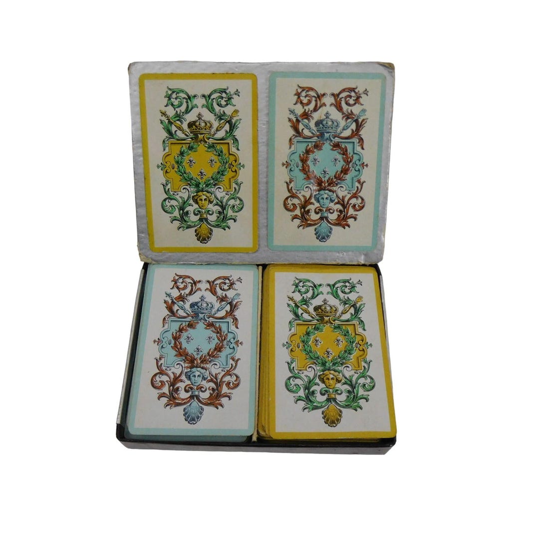 Vintage Russell Deluxe 2 Deck Playing Cards - Etsy