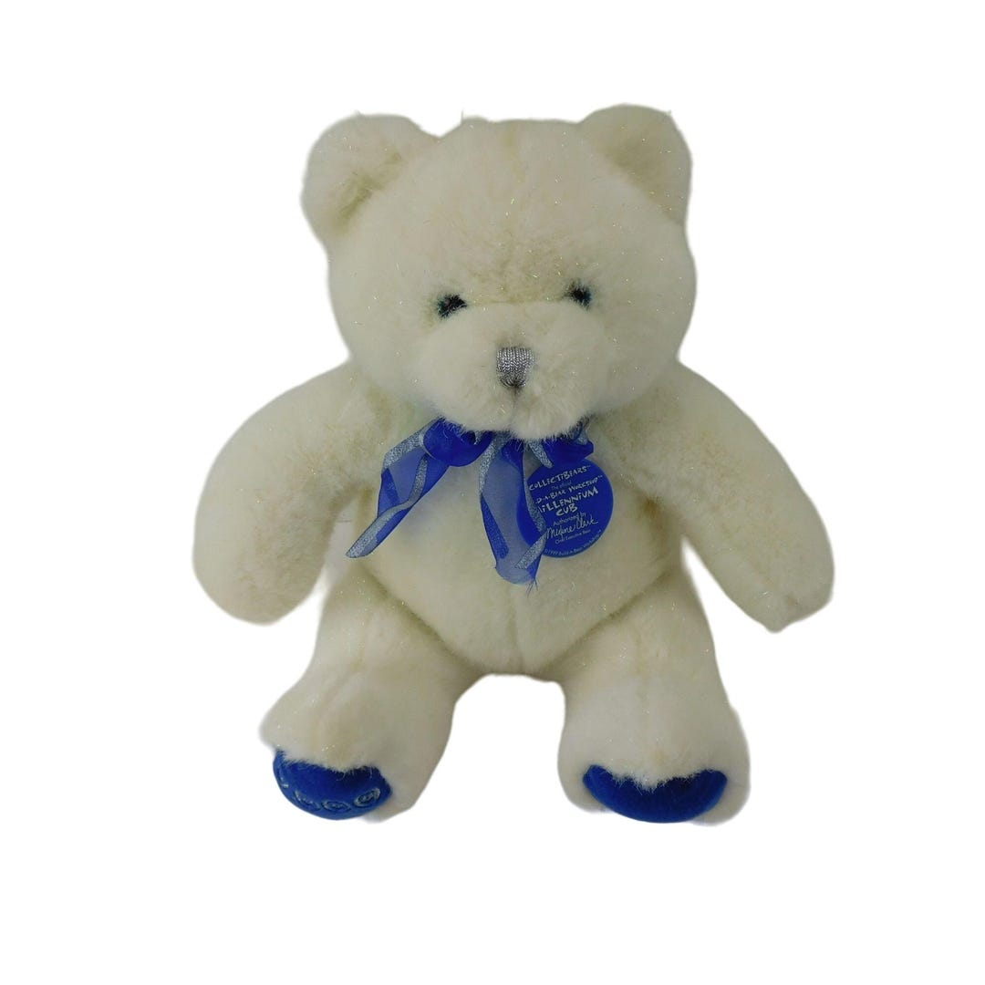 Vintage Build A Bear Blue/white/sparkle 2000 Millennium Cub Limited ...