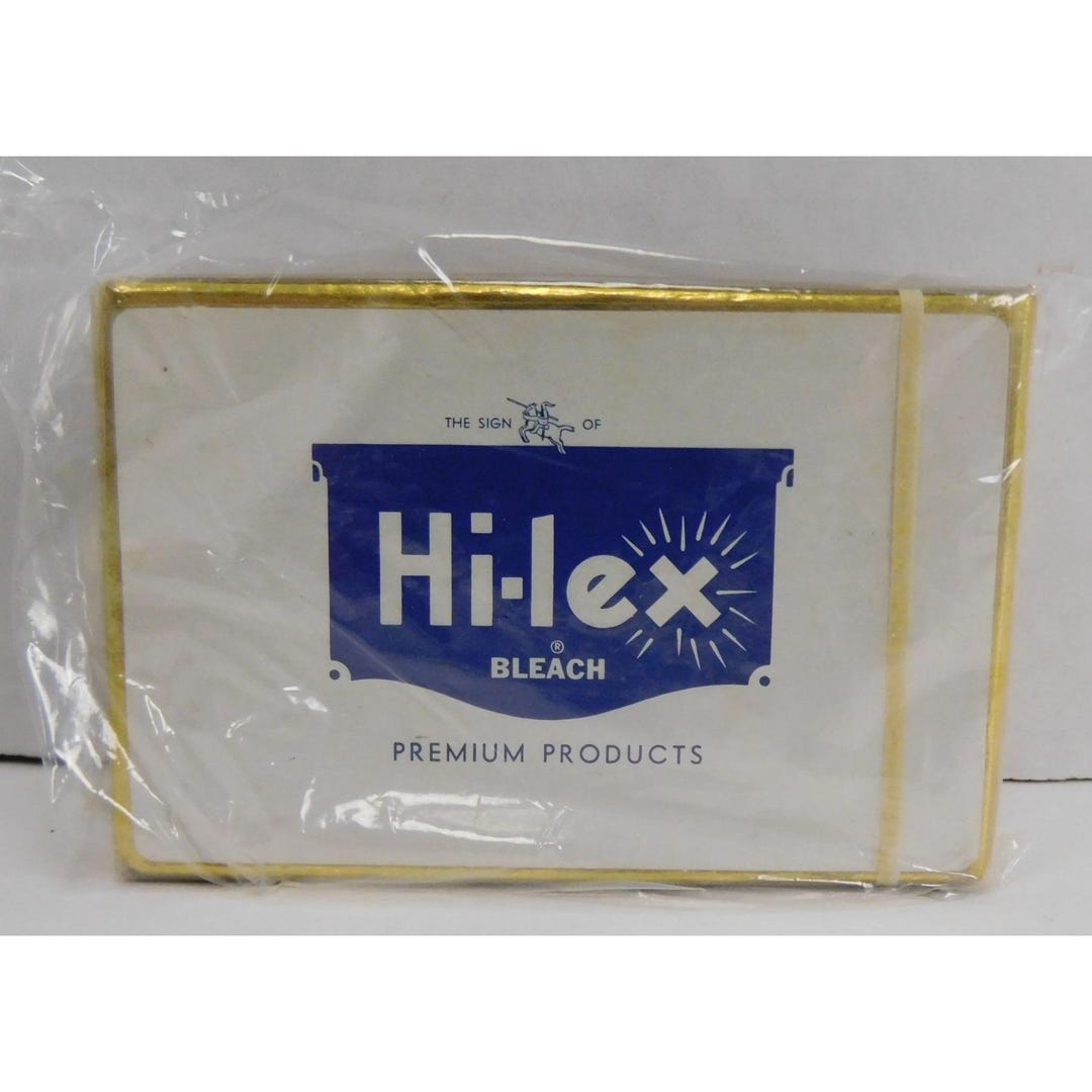 Vintage Bridge Playing Cards Advertisement Hi-lex Bleach Sealed - Etsy