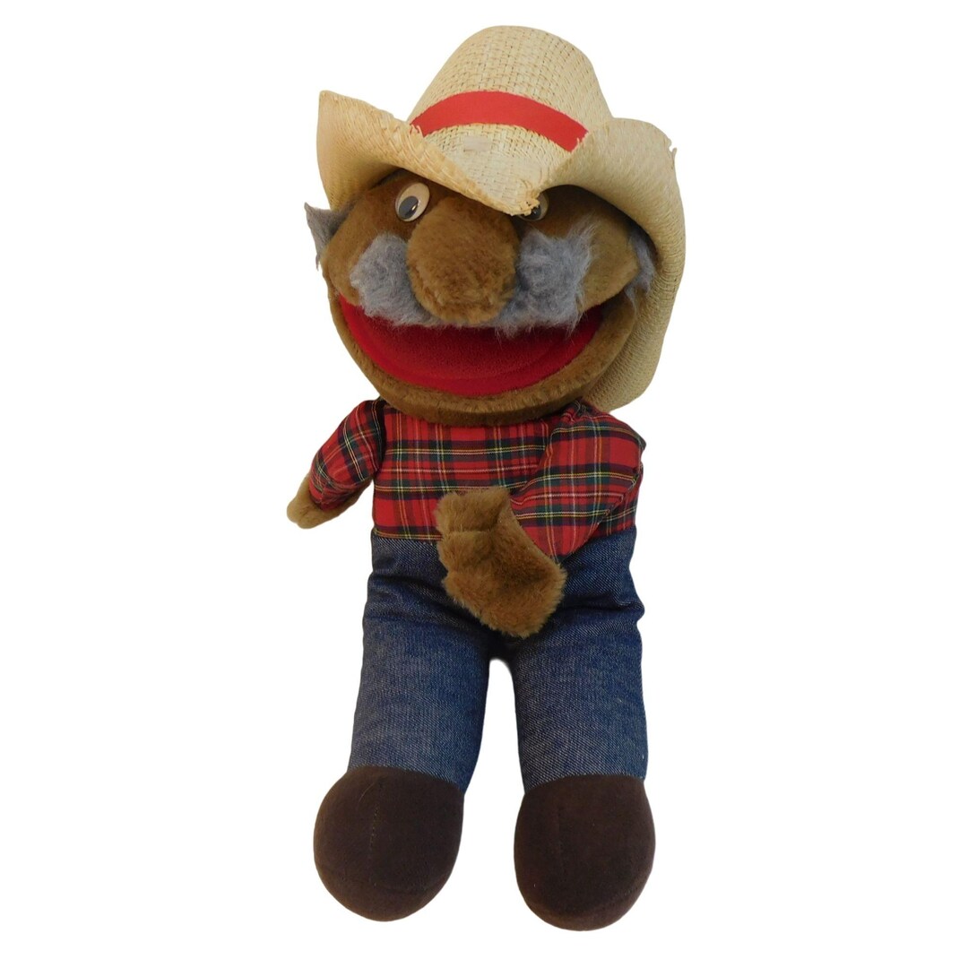Muppet Hee Haw Shot Gun Red Plush 15" Vintage Cowboy Nashville Grandpa ...