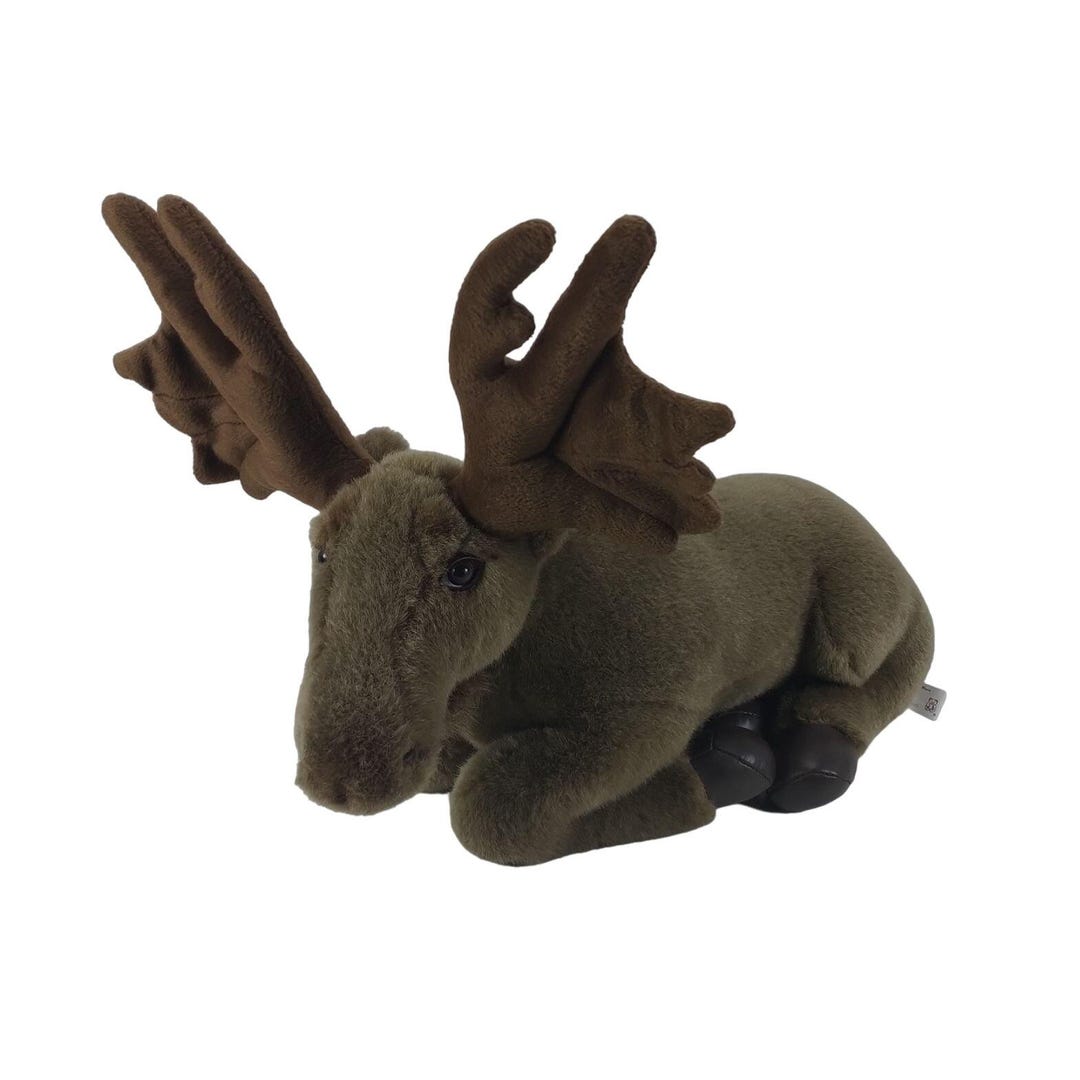 Vintage America Wego Laying Moose Realistic Alaska Plush 18" Stuffed ...