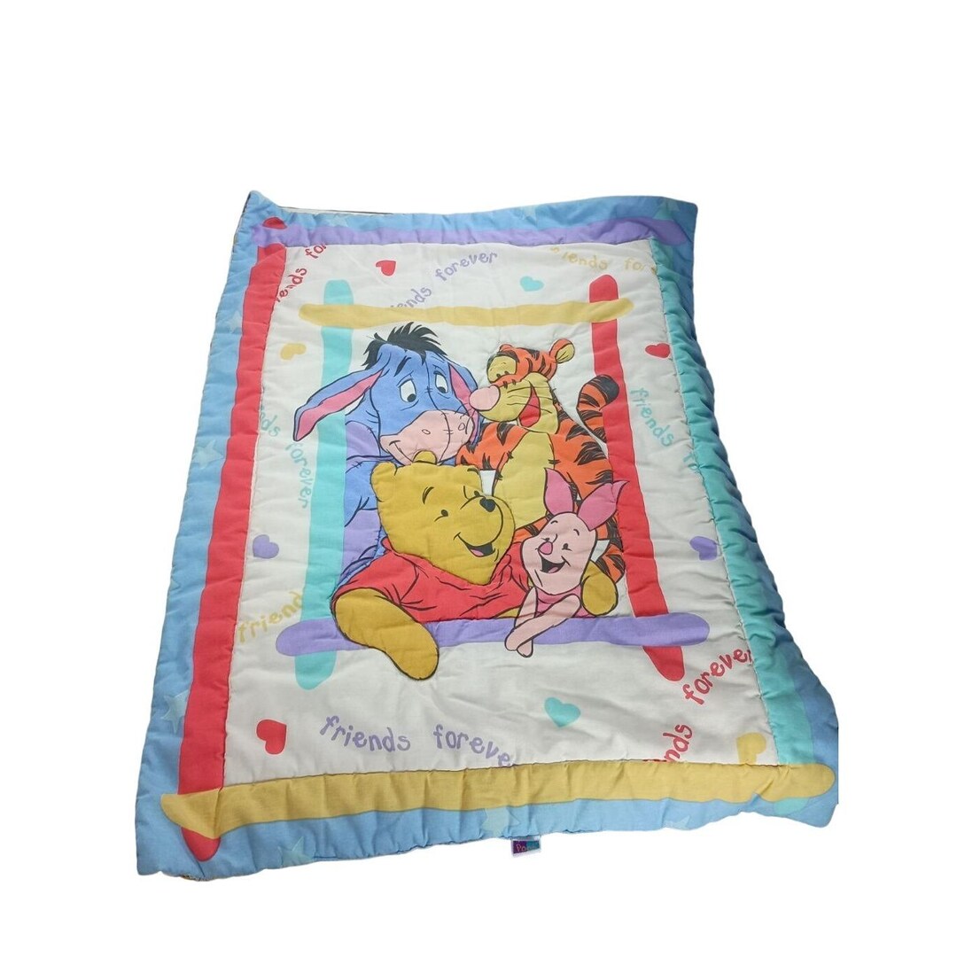 Disney Winnie the Pooh and Friends Baby Comforter Crib Blanket Rare 90s ...
