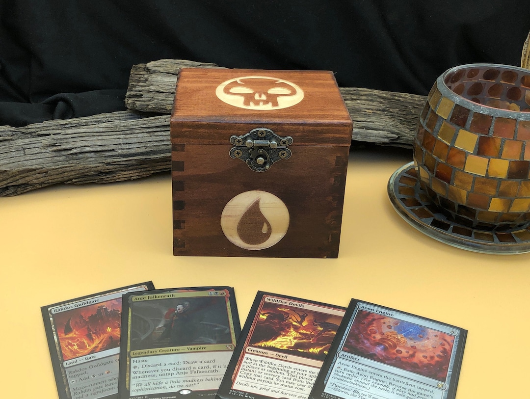 Decorative Wooden Box for Magic the Gathering Decks - Etsy