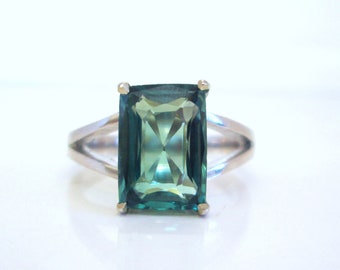 Green Rectangular Ring - Etsy