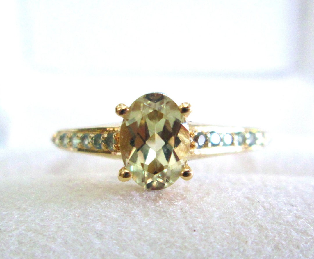 9ct Yellow Gold Natural Oval Cut Csarite Turkizite Zultanite ...