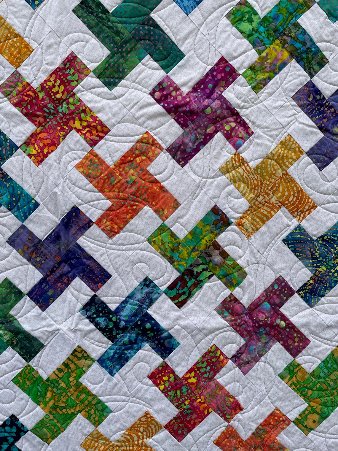 Handmade Batik Throw Sized/ Lap Patchwork Quilt 55x 67 - Etsy