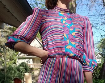 Rainbow Sheer Dress - Etsy