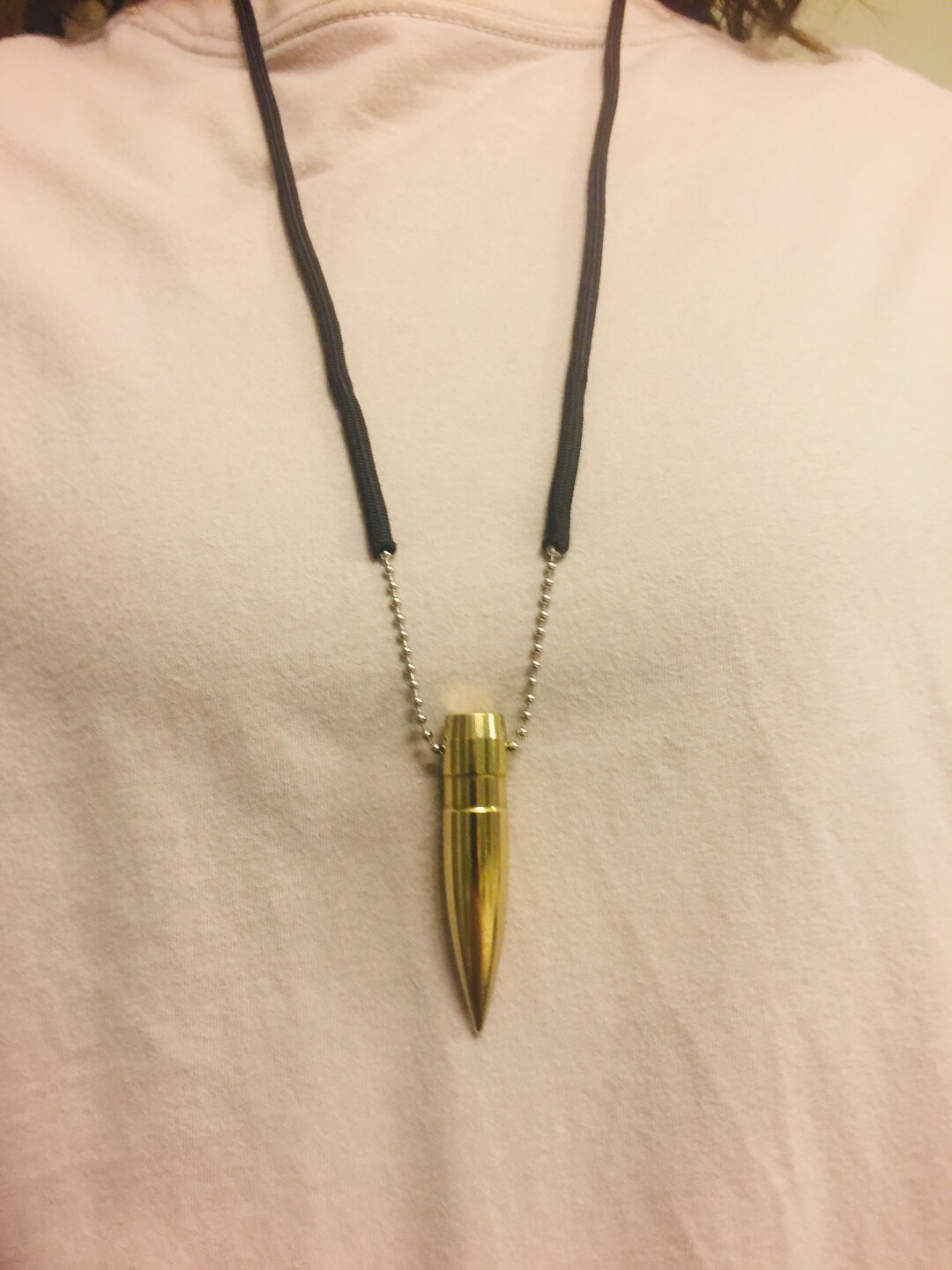 Brass Steel Core .50 Caliber Necklace - Etsy