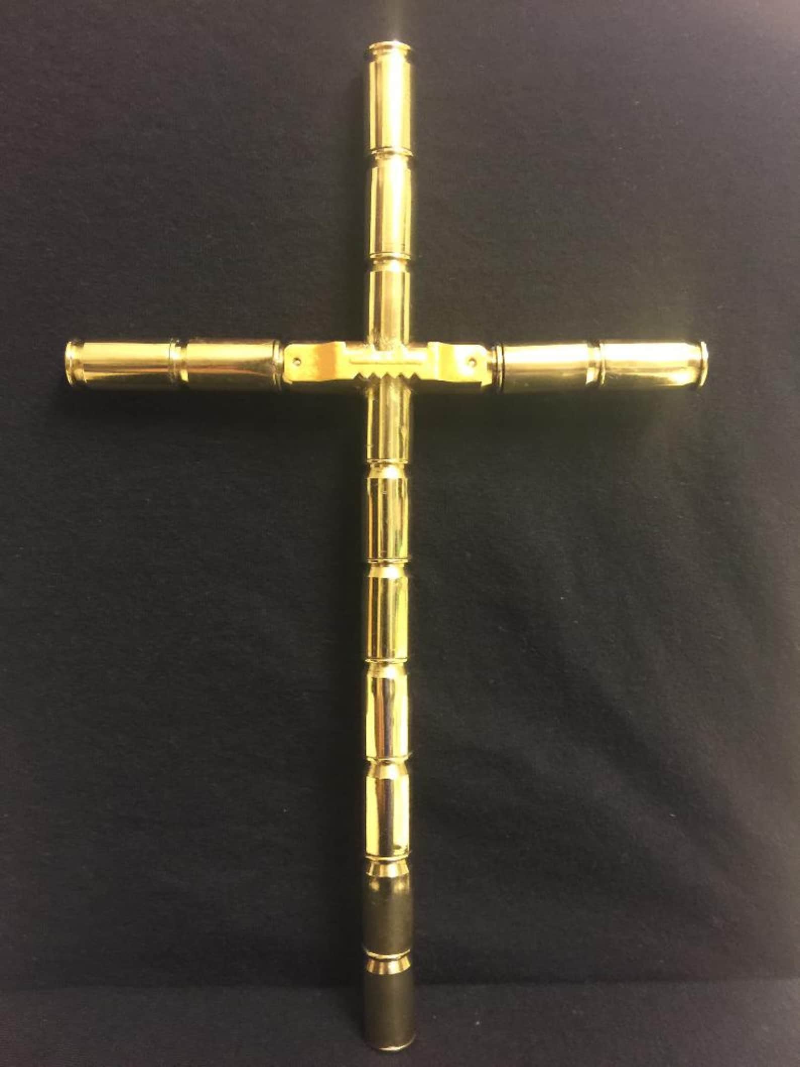 Bullet Cross .45 Caliber Brass Plated - Etsy