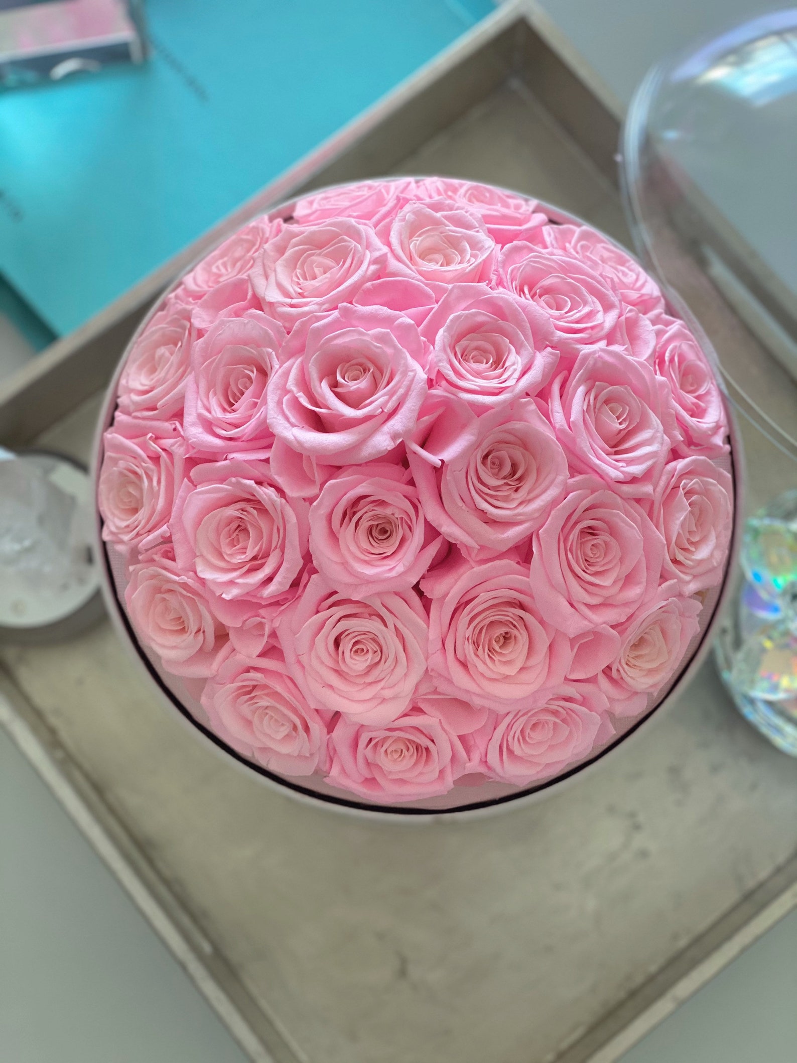 Pink Roses Tresor White Box - Etsy