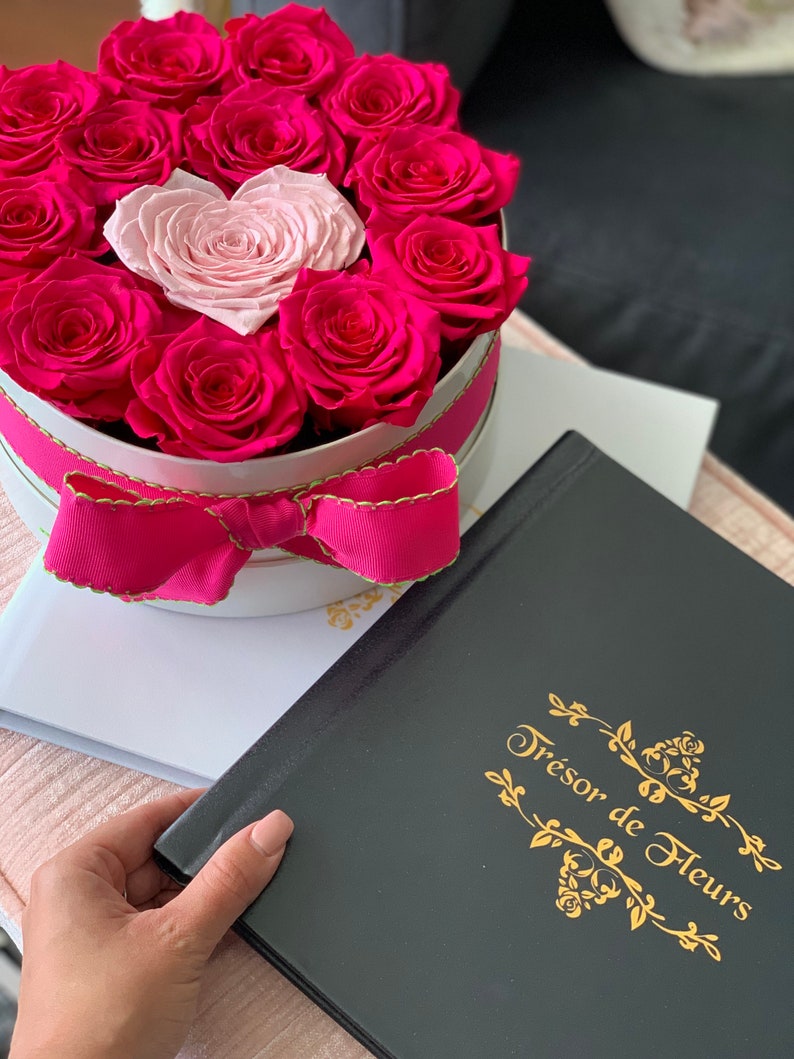 Heart and Roses Round Box - Etsy