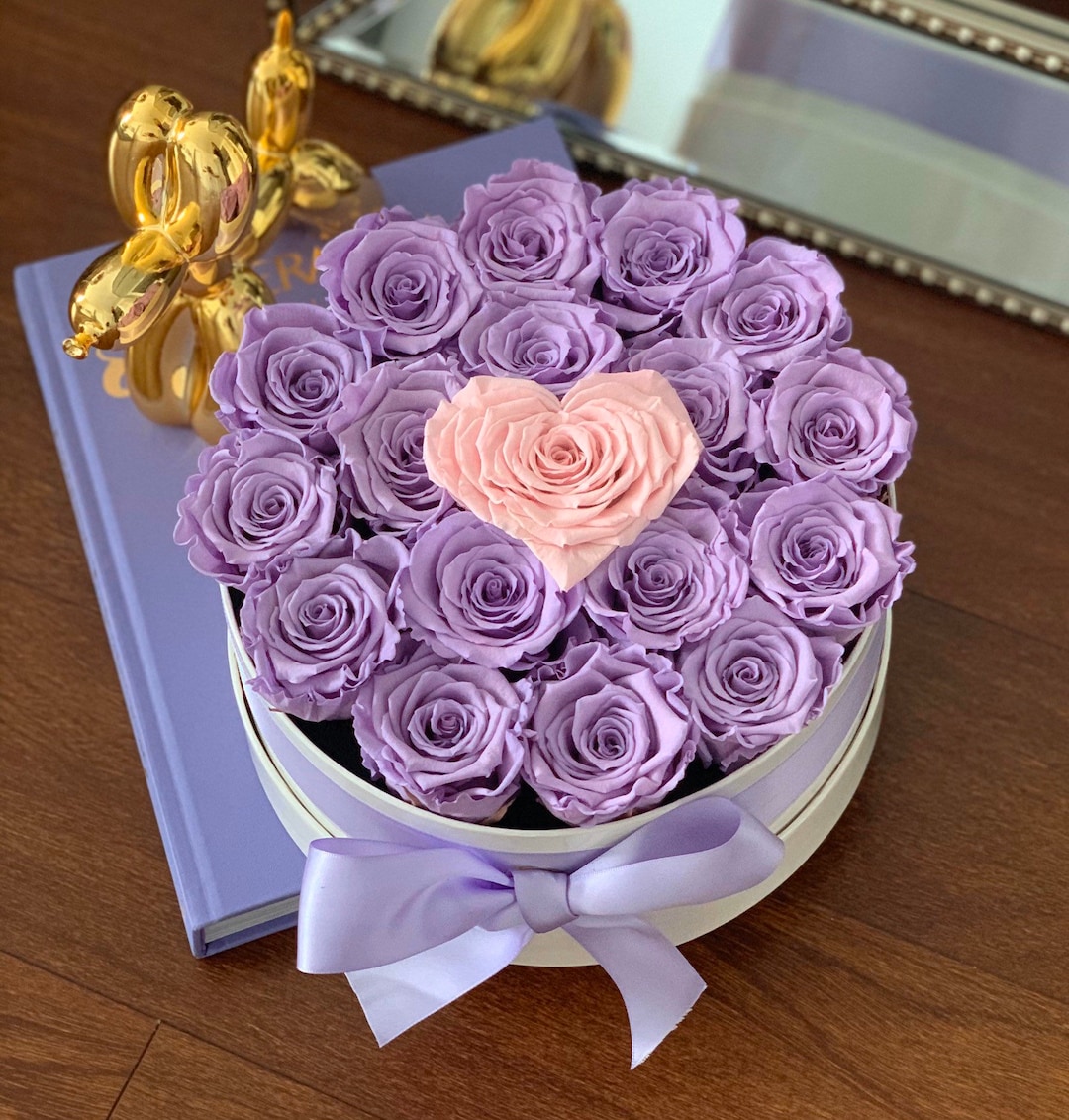 Heart and Roses Round Box - Etsy