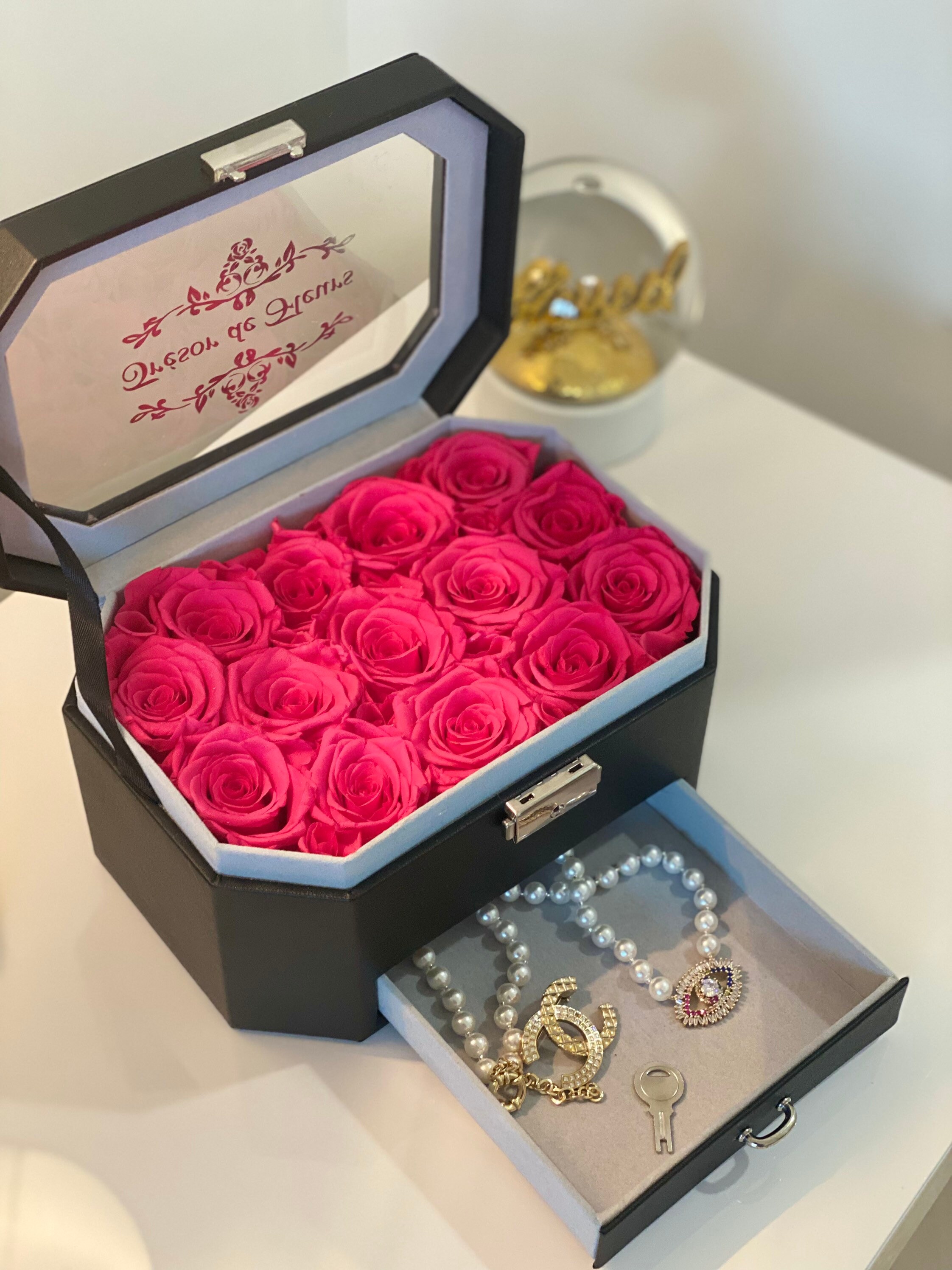 Luxury Square Jewelry Flower Box - Etsy