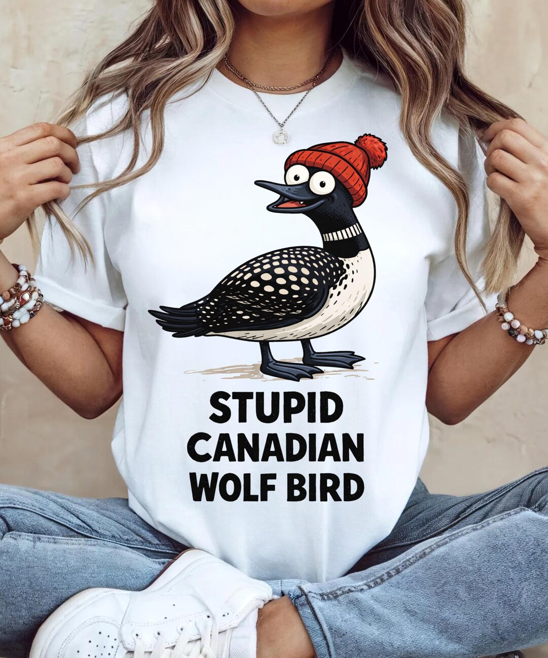 Stupid Canadian Wolf Bird PNG – Funny Loon Cartoon, Canadian Humor ...