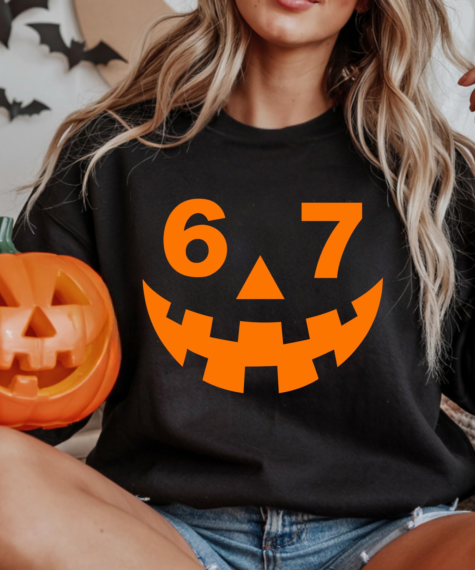 6 7 Inflation Pumpkin Face PNG SVG EPS - Funny Halloween Jack-o ...