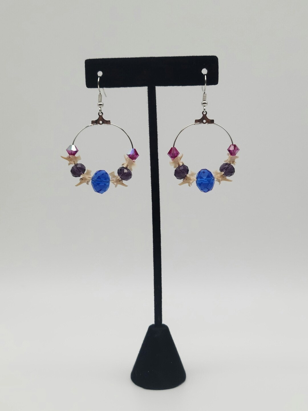 Bi Pride Snake Bone Hoop Earrings, LGBTQ Pride, Bisexual Pride Earrings ...