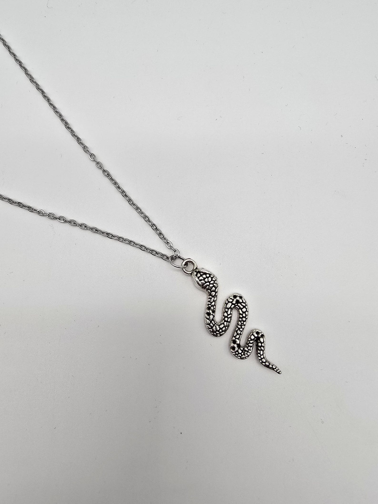 Silver Snake Necklace, Silver Snake Accessories, Spooky Snake Jewelry ...