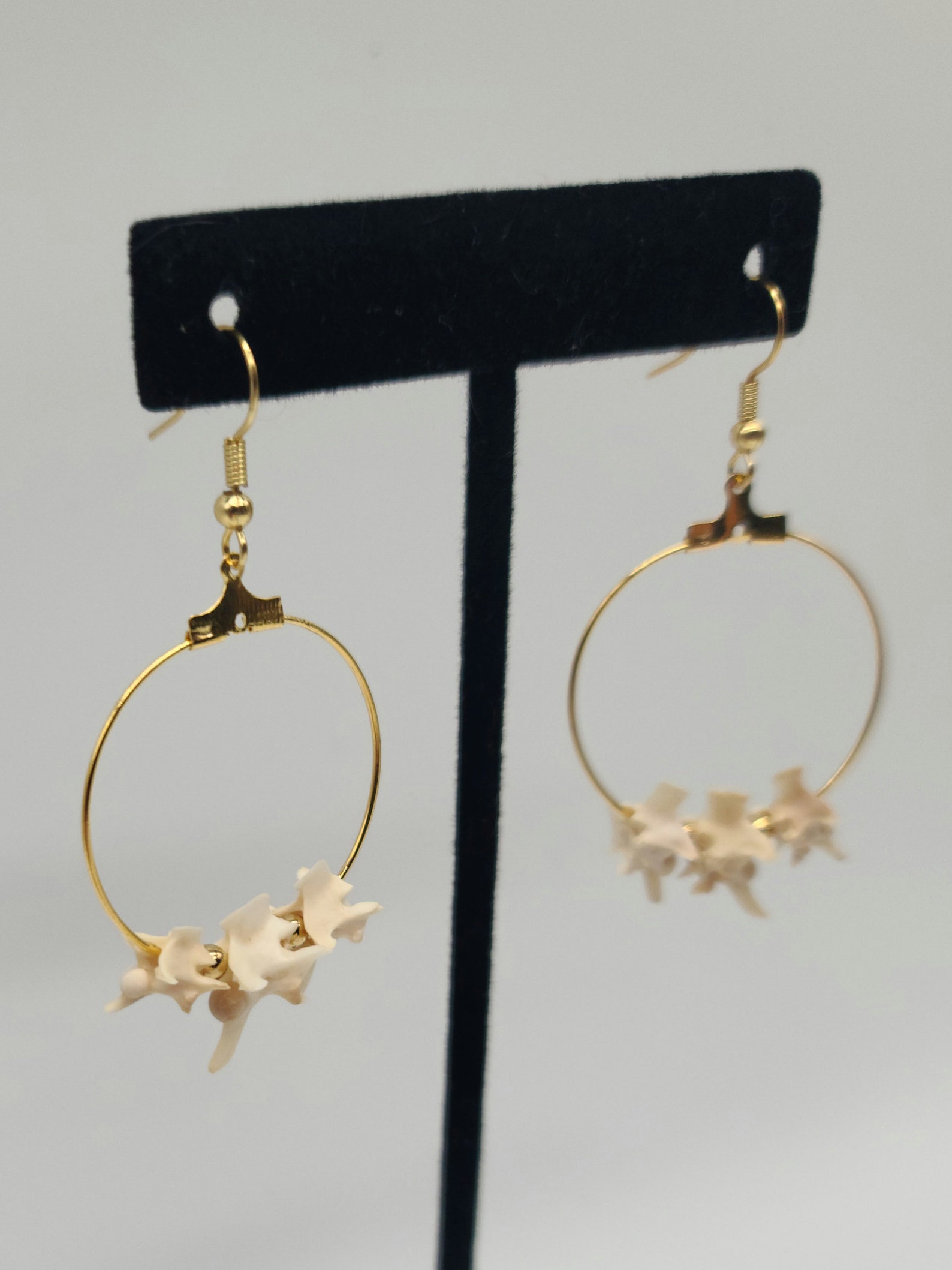 18k Gold Snake Bone Hoop Earrings Vertebrae Vulture Culture - Etsy