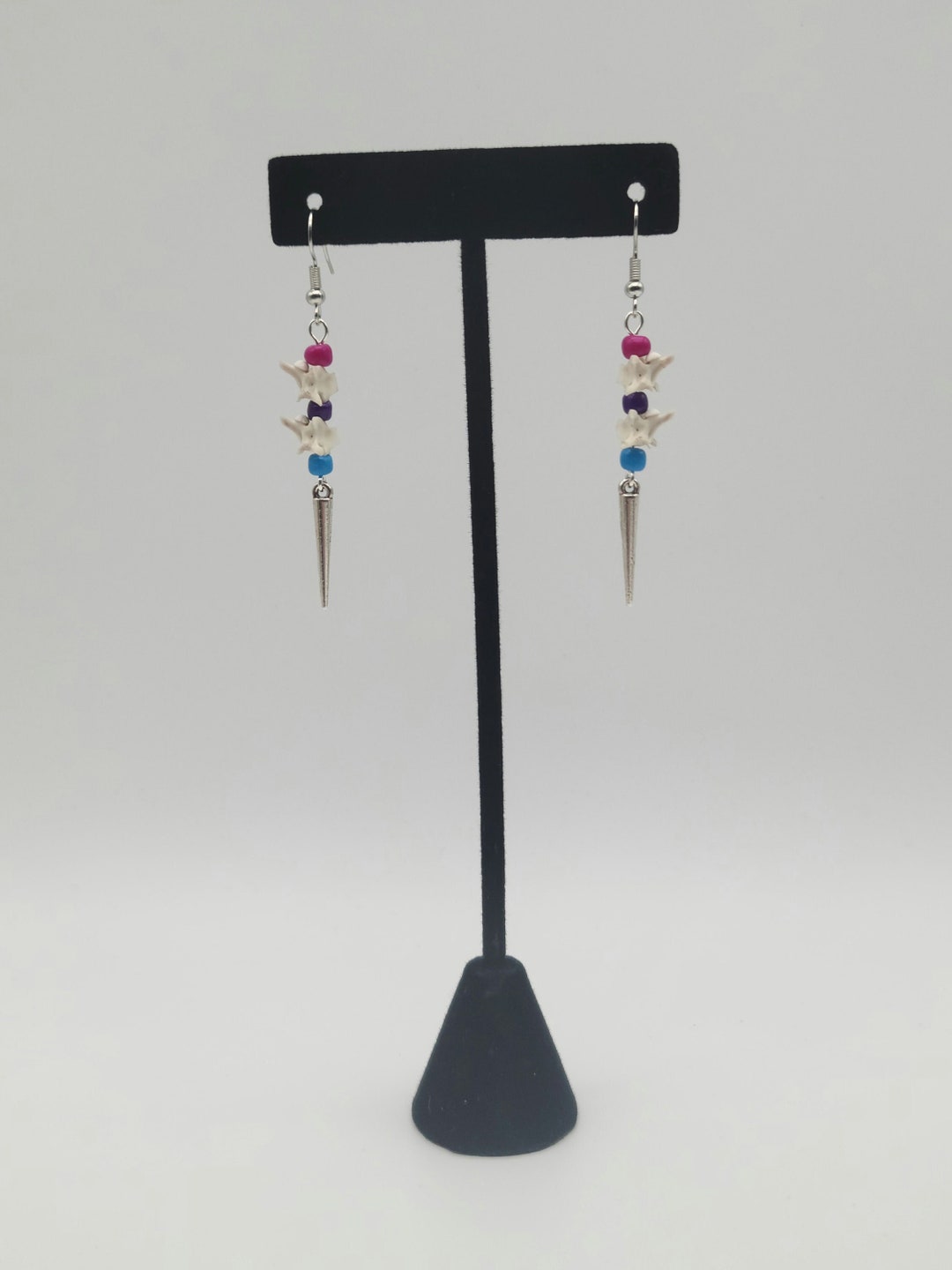 Bi Pride Snake Bone Spike Earrings, LGBTQ Pride, Bisexual Pride ...