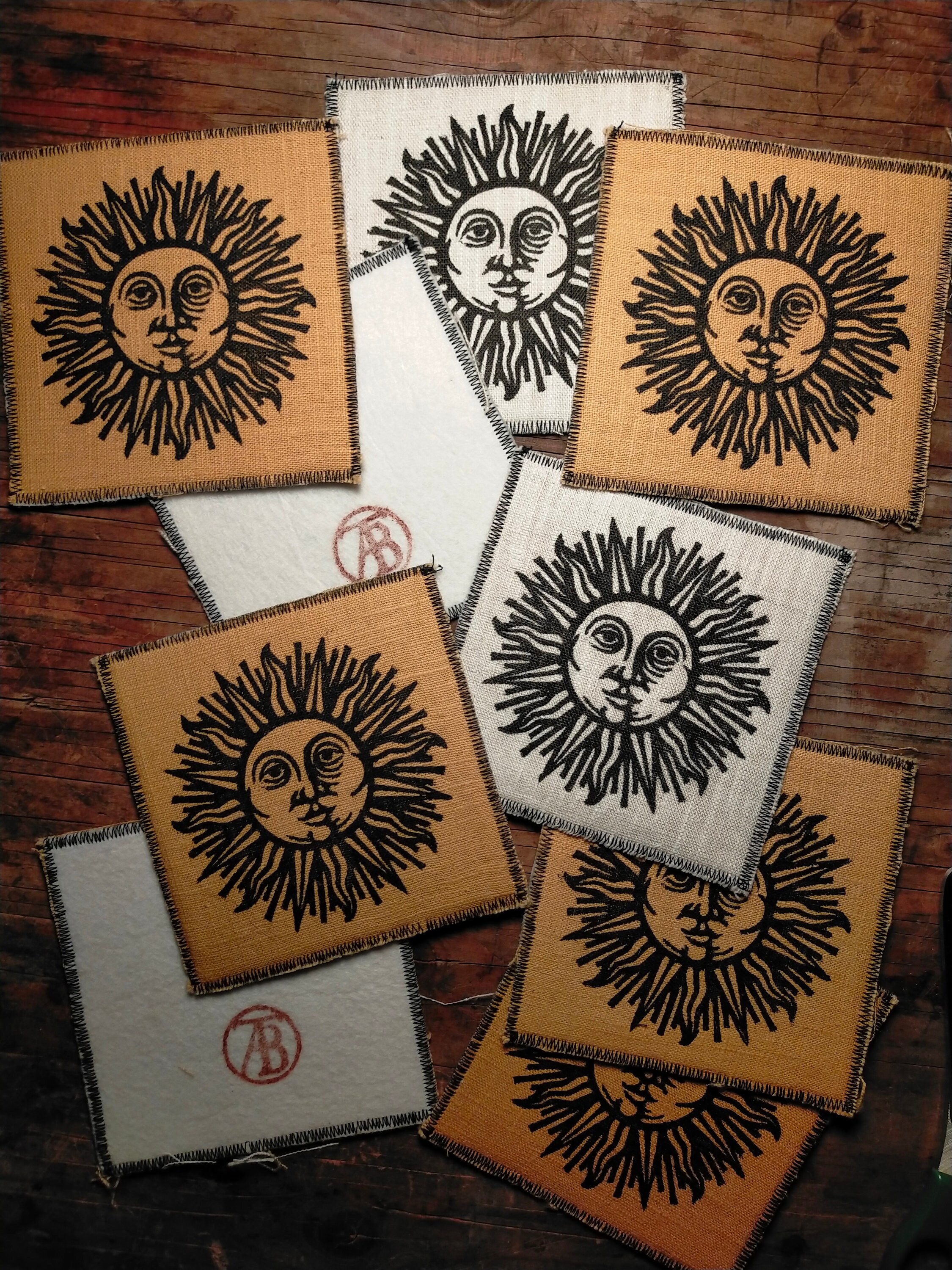 Medieval Sun Printed Patch - Etsy