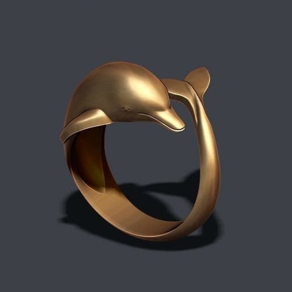 Dolphin Ring - Etsy