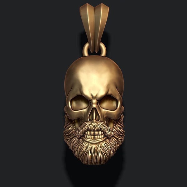 Gold Skull Pendant - Etsy