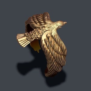 Eagle Ring Gold Eagle Ring Flying Eagle Ring II Gold Silver - Etsy