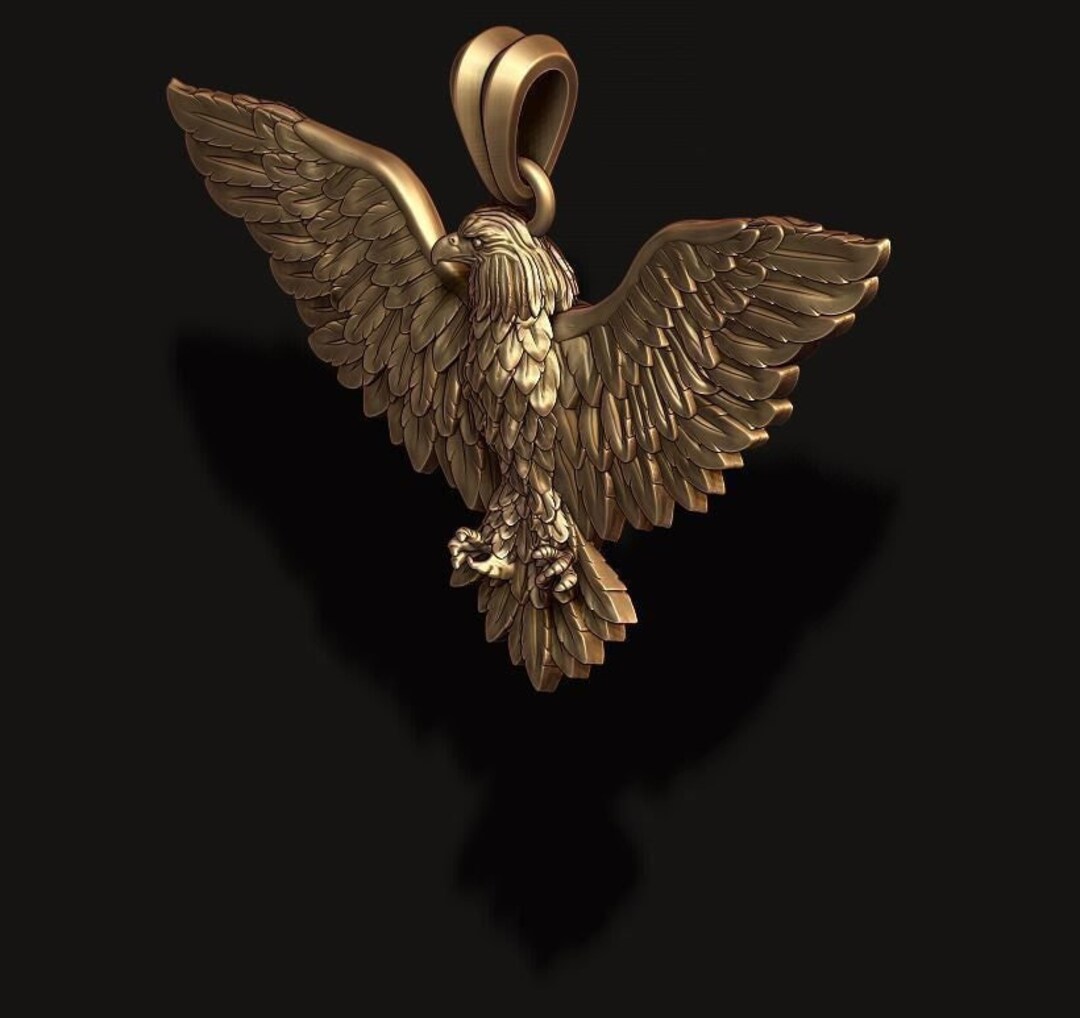 Eagle Necklaces Eagle Pendant Gold Eagle Pendant Gold Eagle - Etsy