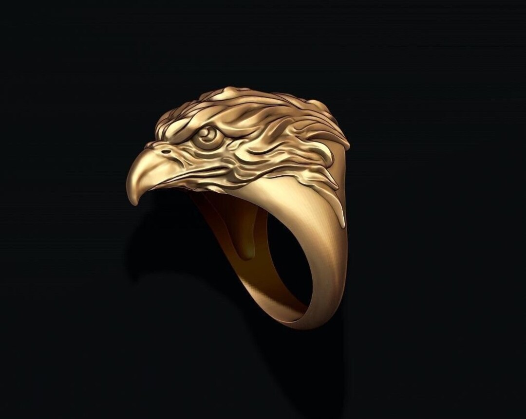 Eagle Ring Eagle Ring Mens Gold Eagle Ring American Eagle - Etsy