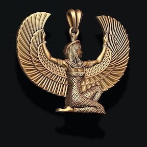 Isis Necklace Isis Pendant Egyptian Goddess Isis Necklace - Etsy