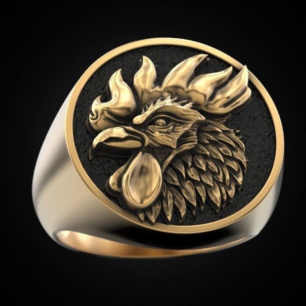 Rooster Ring - Etsy