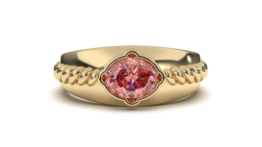 Elvish Ringelf Made Ring Lotr Ring 2ct Red Moissanite Ring - Etsy