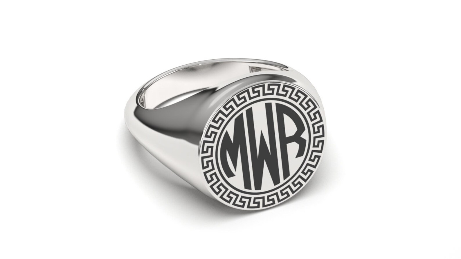 Monogram Signet Ring Initial Signet Ring Initial Ring - Etsy