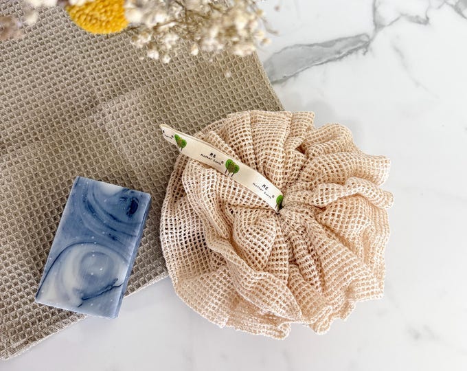 Purple Bathroom Poof - Pretty in Pearls Scrubble - Soft Crochet Sponge ...