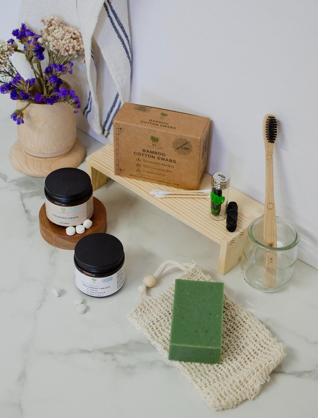 Zero Waste Bathroom Kit | Plastic Free Oral + Personal Care - Etsy