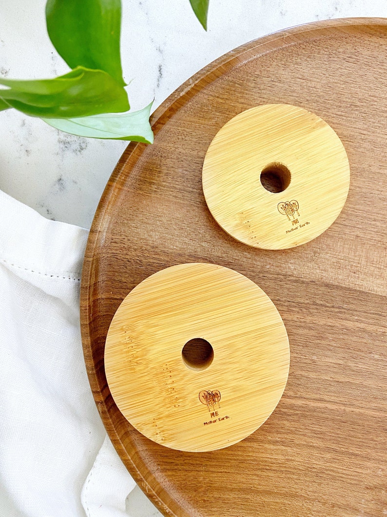 Bamboo Mason Jar Lids Zero Waste Sustainable Living - Etsy