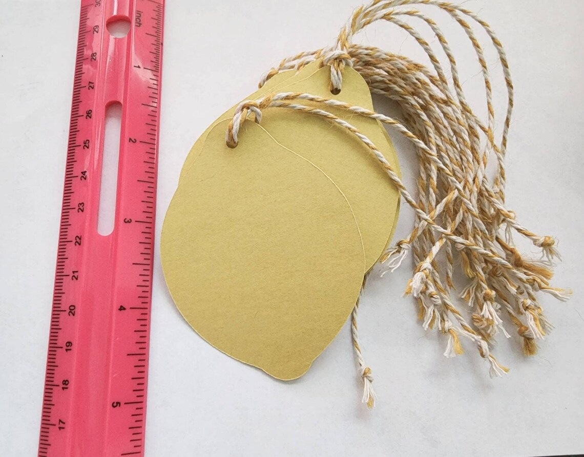 Lemon Gift Tags With String - Etsy