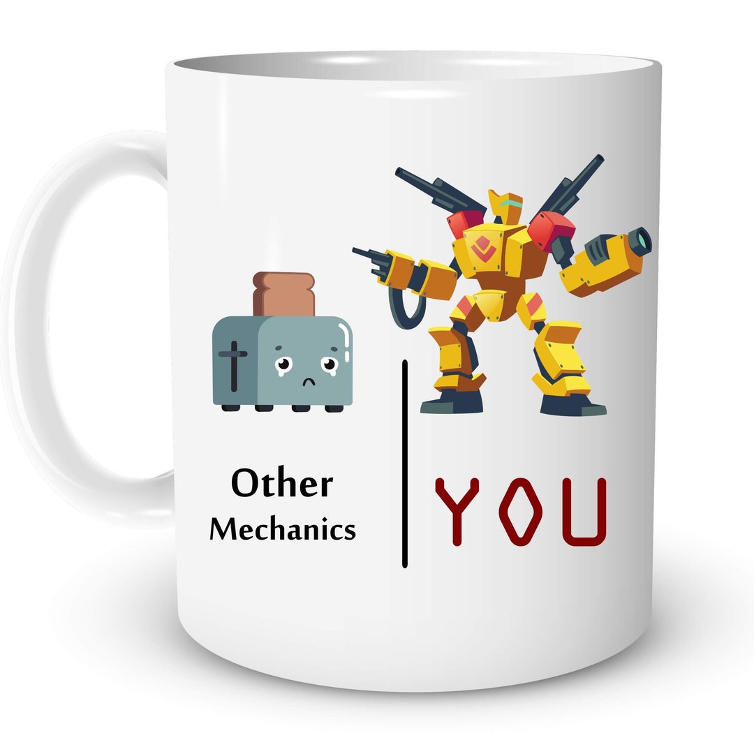 Mechanic Robot Mug, Funny Mechanic Gift, Best Mechanic Gift, Mechanic ...