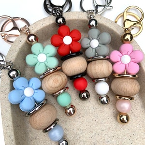 Beaded Keychain Bars Daisy Keychain Small Gift Idea Gifts for Her Gifts ...