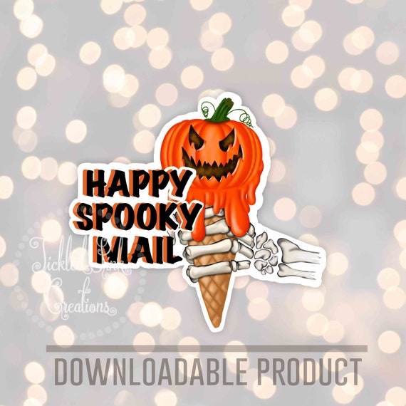Happy Spooky Mail Sticker PNG Small Business Happy Mail - Etsy