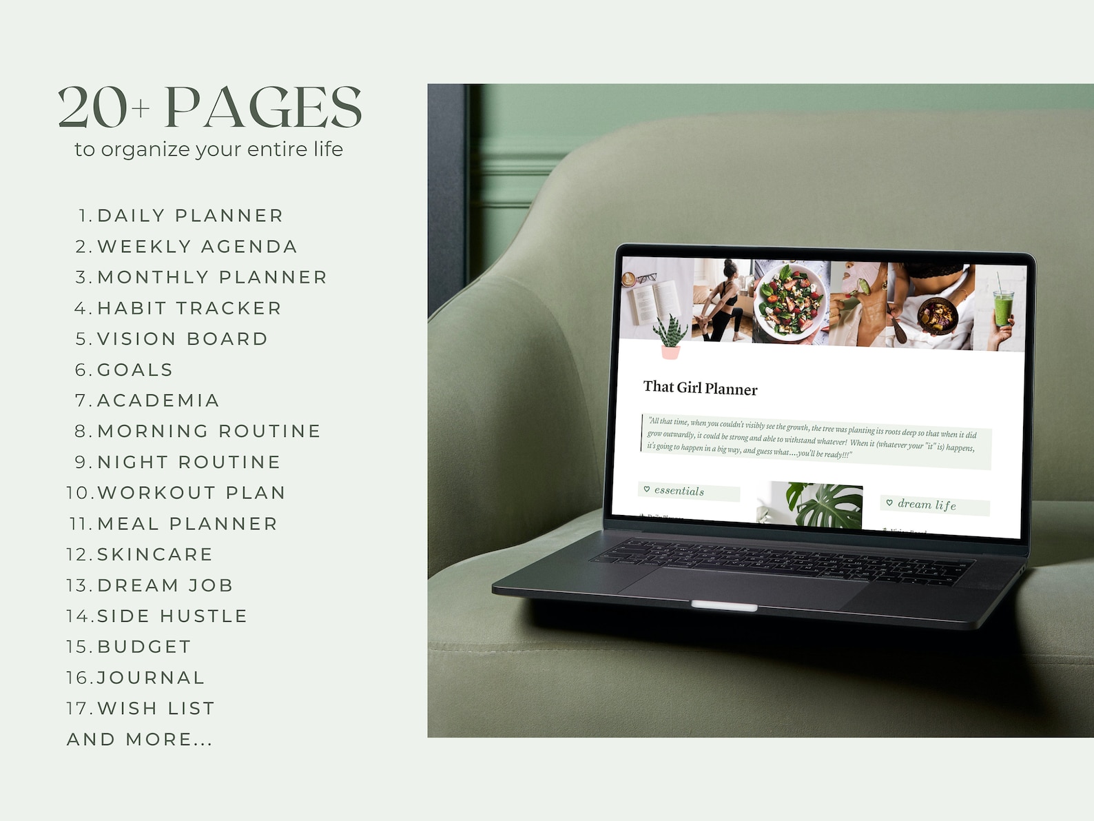 Notion Planner Template, That Girl Planner, Personal Planner, Digital ...