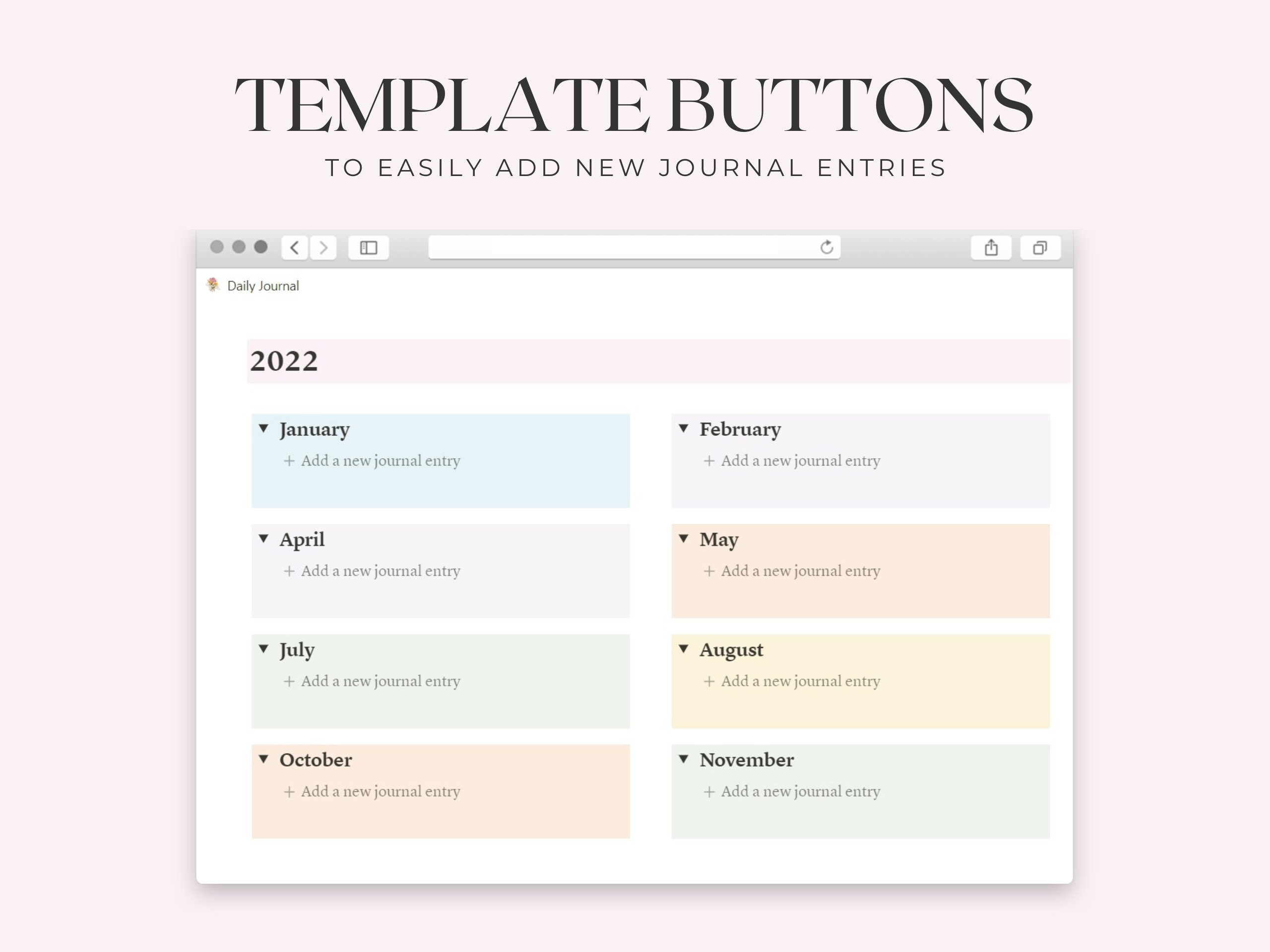 Journal Template for Notion Notion Template Notion Journal - Etsy
