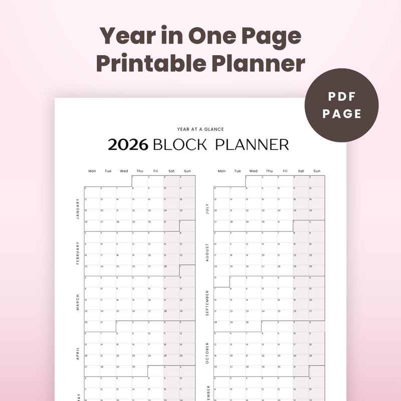 Block Calendar - Etsy