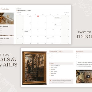 Notion Student Planner Template, Light Academia Planner, Digital College Planner, Aesthetic ...
