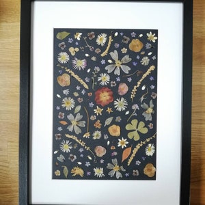 Grandma's Garden Pressed Flower Collage Giclée Print A4 - Etsy