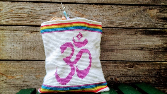 Crochet Pattern Handbag With Om Symbol Tapestry Pattern | Etsy